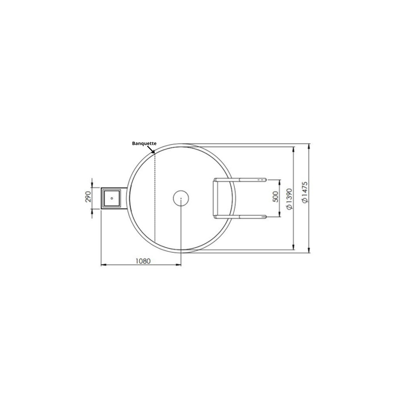 BAIN NORDIQUE/BAIN FROID INOX AVEC BANQUETTE